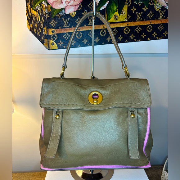 Yves Saint Laurent | Bags | Ysl Muse Olive Pink Leather Bag | Poshmark